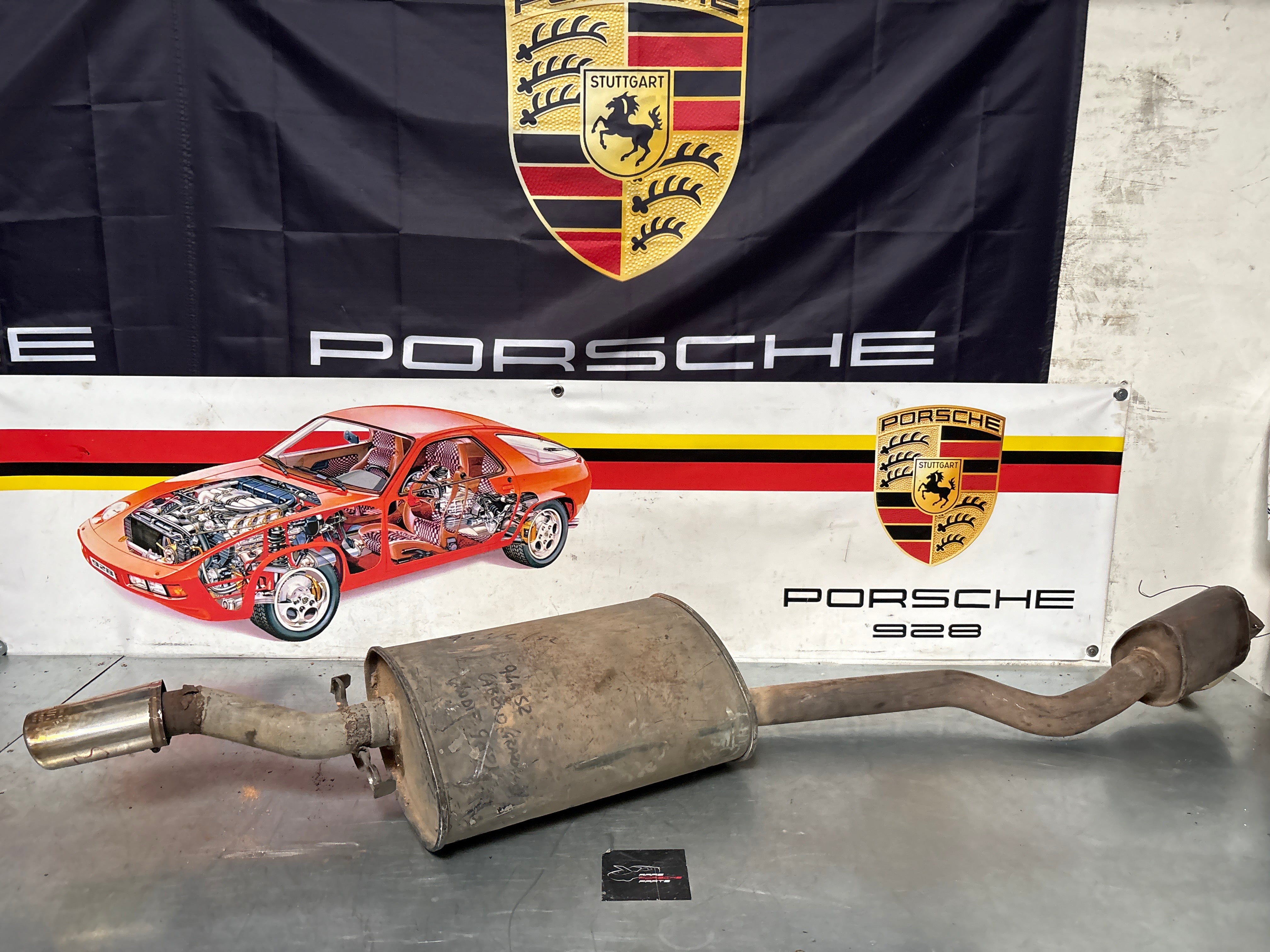 Porsche 944 S S2 genuine exhaust system rear muffler, used 94411104103 ...