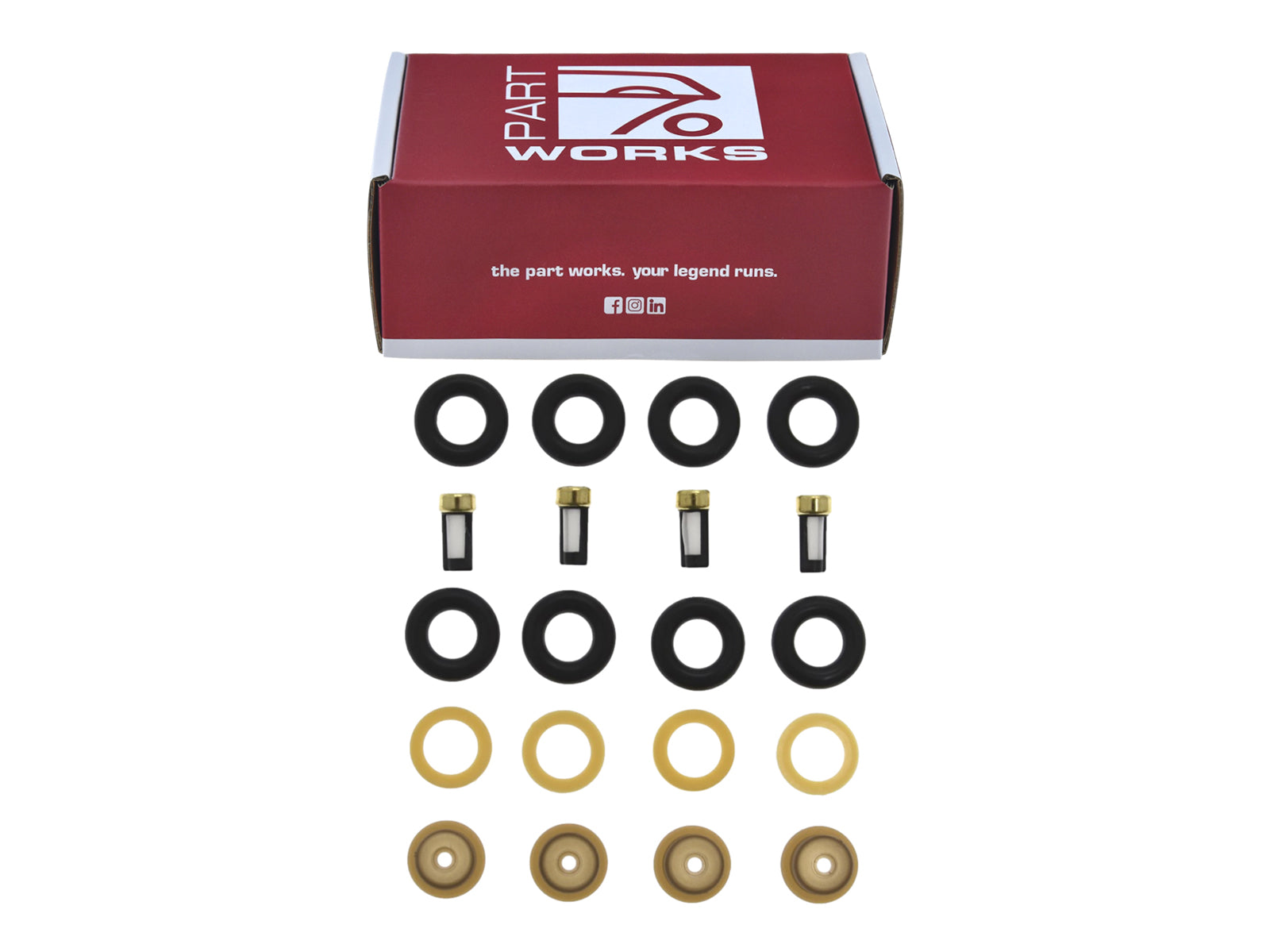 Gasket set for PORSCHE 924 S 944 from '86- Turbo injection nozzles O-r ...