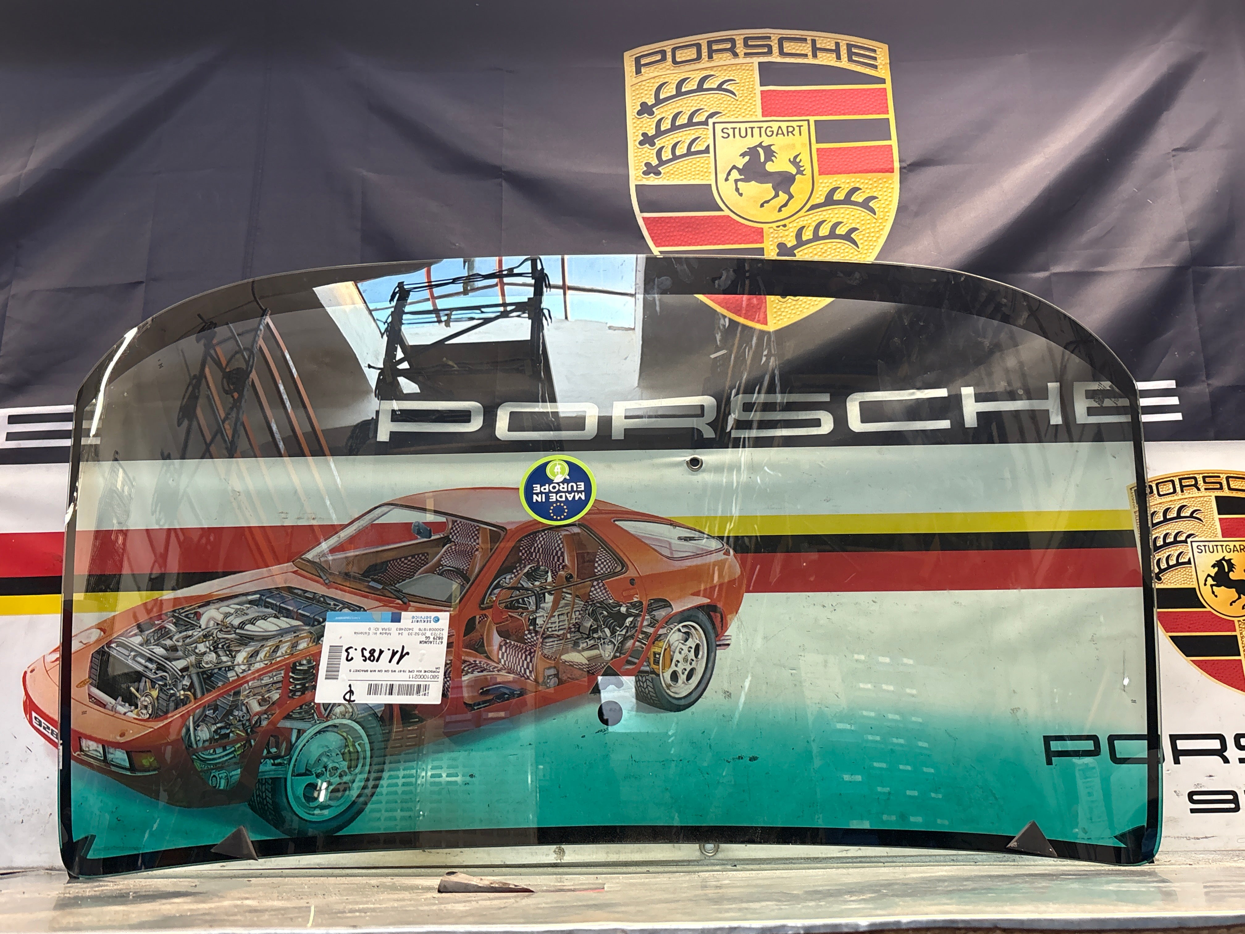 Porsche 924 / 944 early front windscreen 477845011F, new – Rare Porsche ...