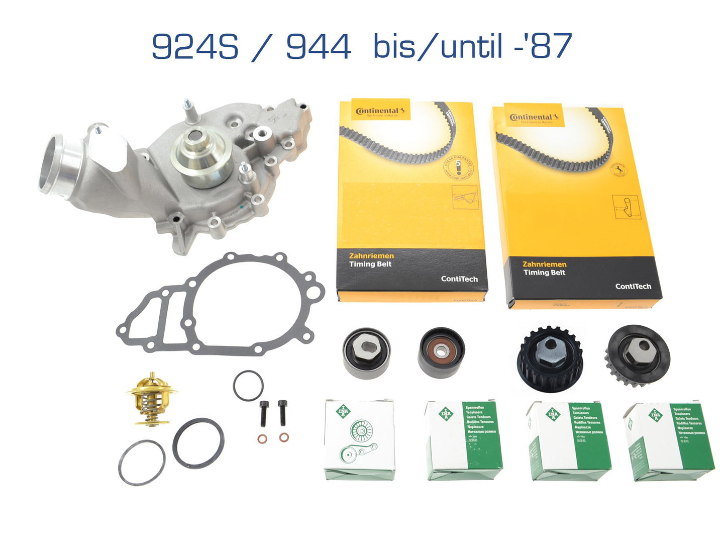 Water pump + timing belt for Porsche 924S 944 2.5 to '87 set – Rare ...