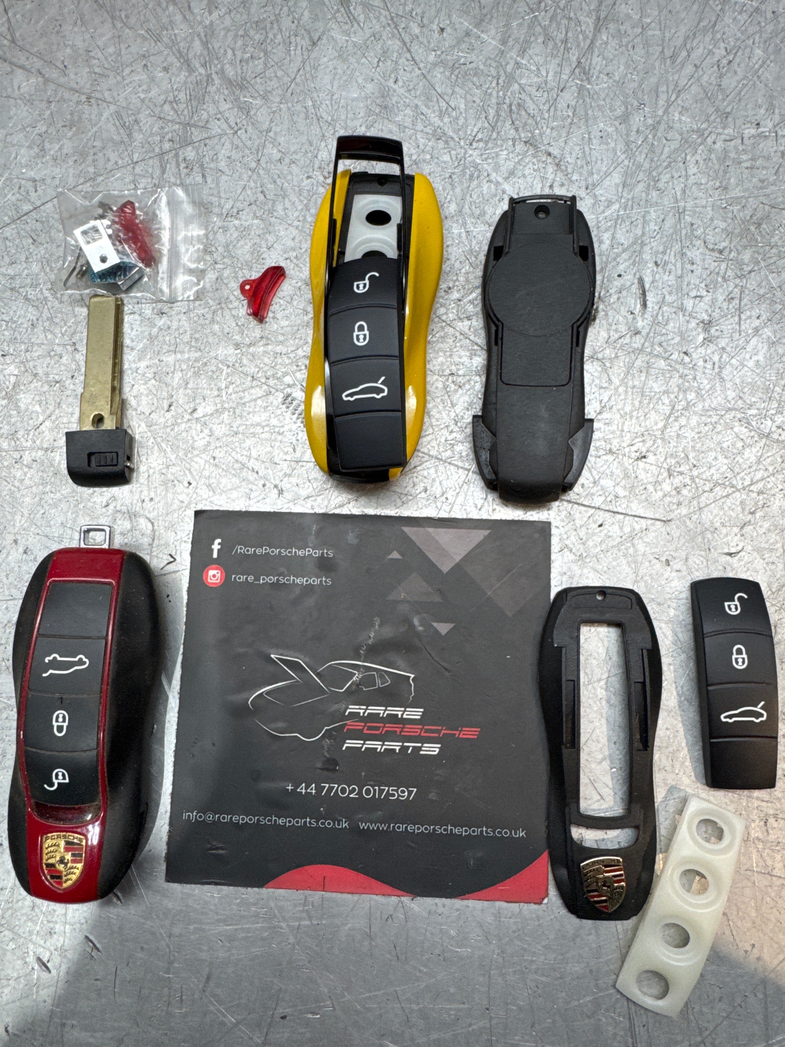 Porsche key fob job lot , key fob and key parts – Rare Porsche Parts
