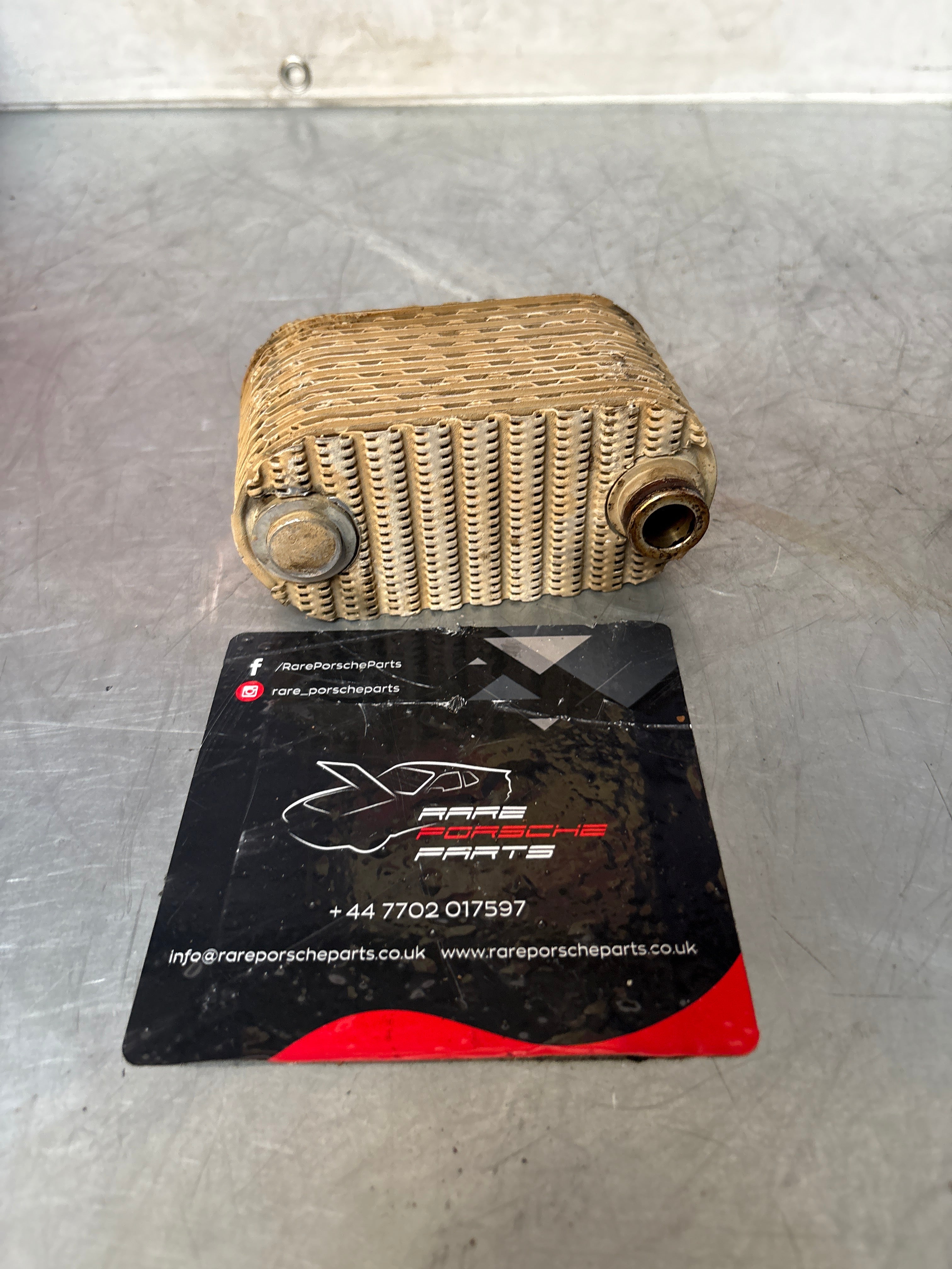 Porsche 924S 944 oil-water radiator, oil cooler, heat exchanger 944107 ...