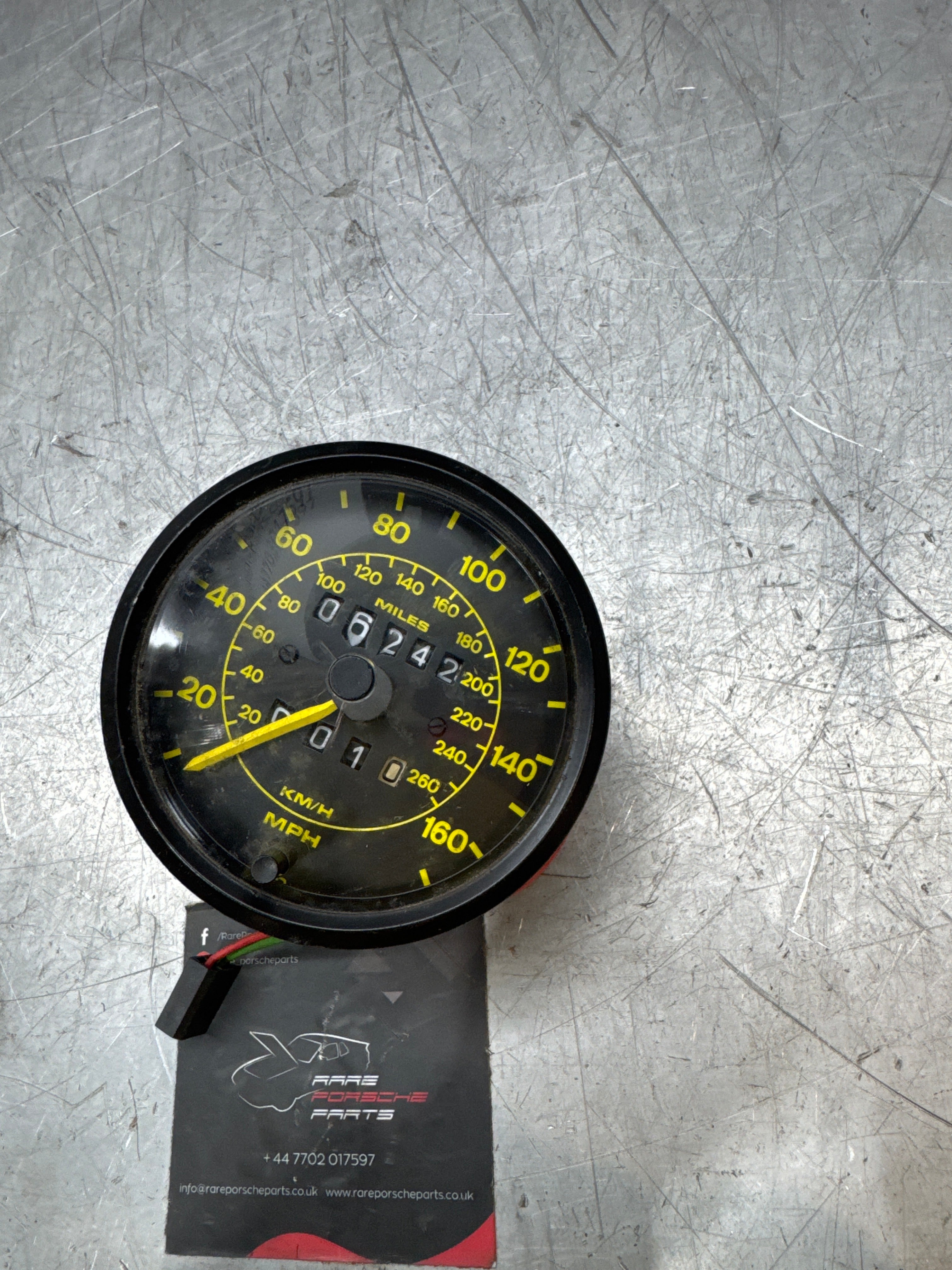 Porsche 944 speedometer showing 06242 miles 94464103600 used – Rare ...