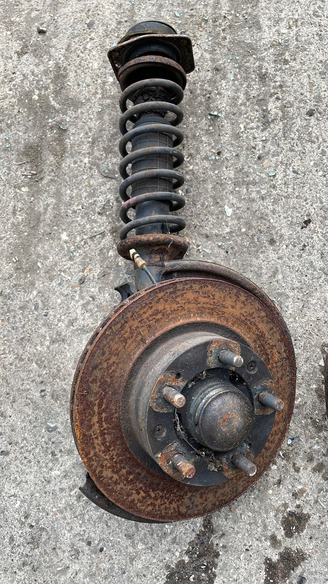 Porsche 944 S2 pair of complete front suspension legs with hubs, used ...