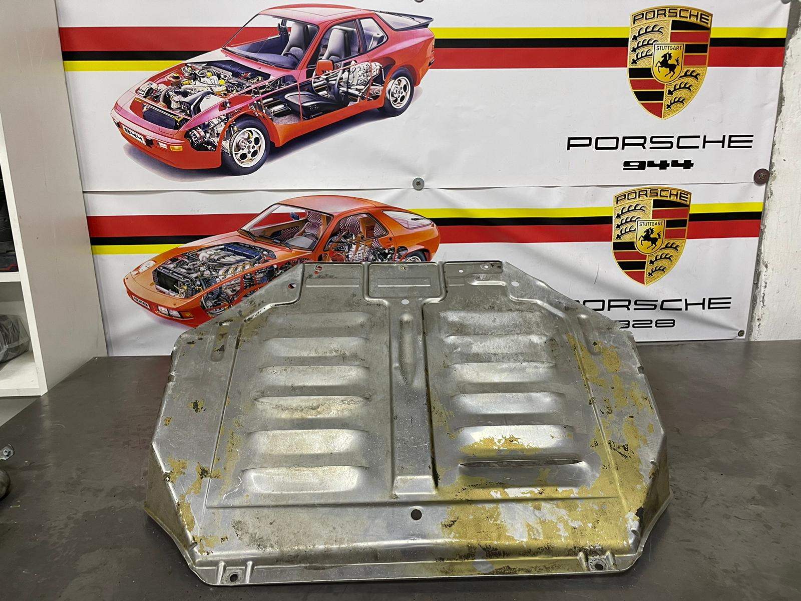 Porsche 924 944 engine tray / belly pan / undertray used. Aluminium. u ...