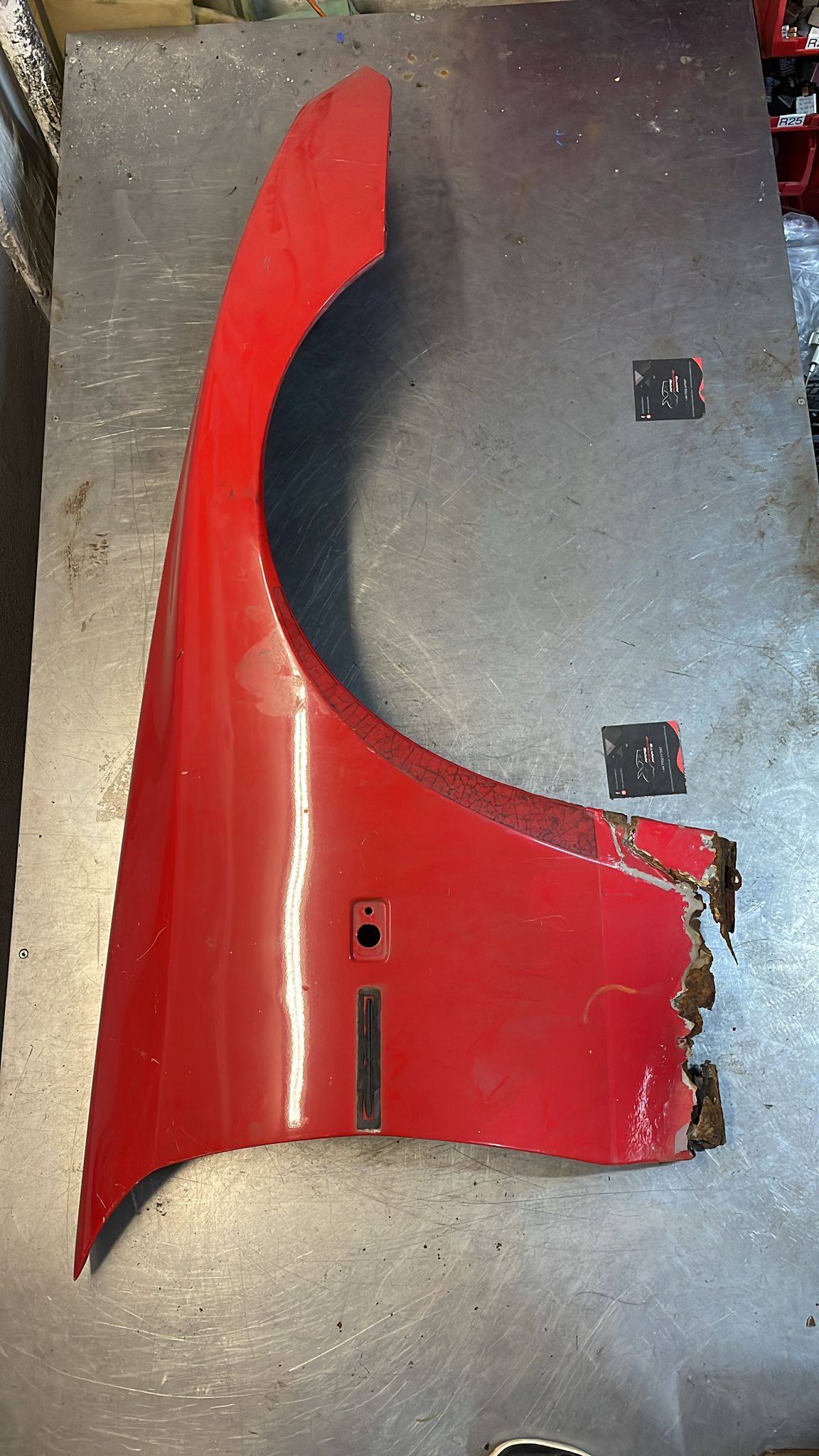 Porsche 944 S2 Turbo right front wing in need of repair, 95150302203 s ...