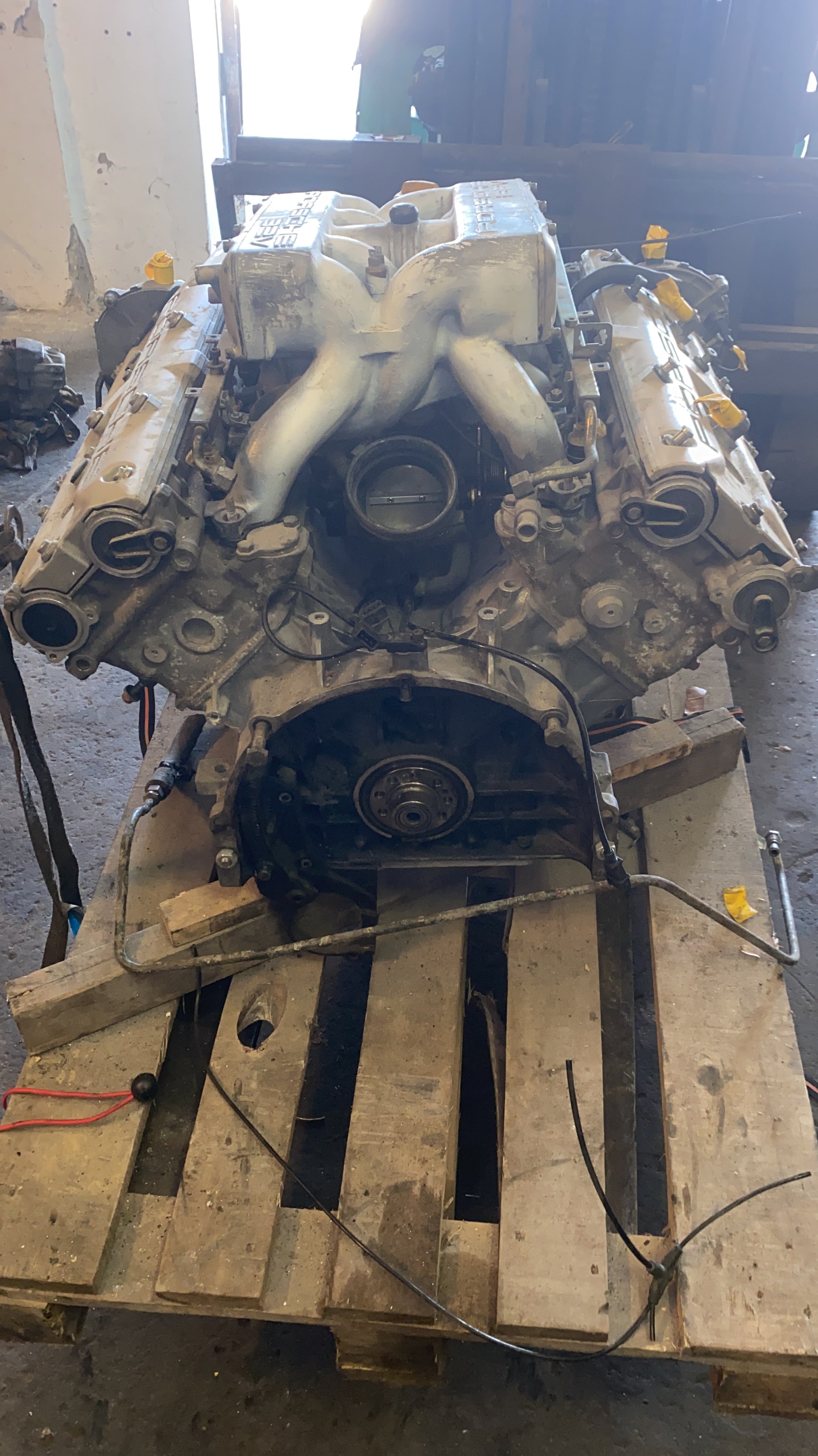 Porsche 928 S4 engine M28/41, unknown condition, turns by hand spares ...